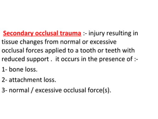 Occlusal trauma | PPT