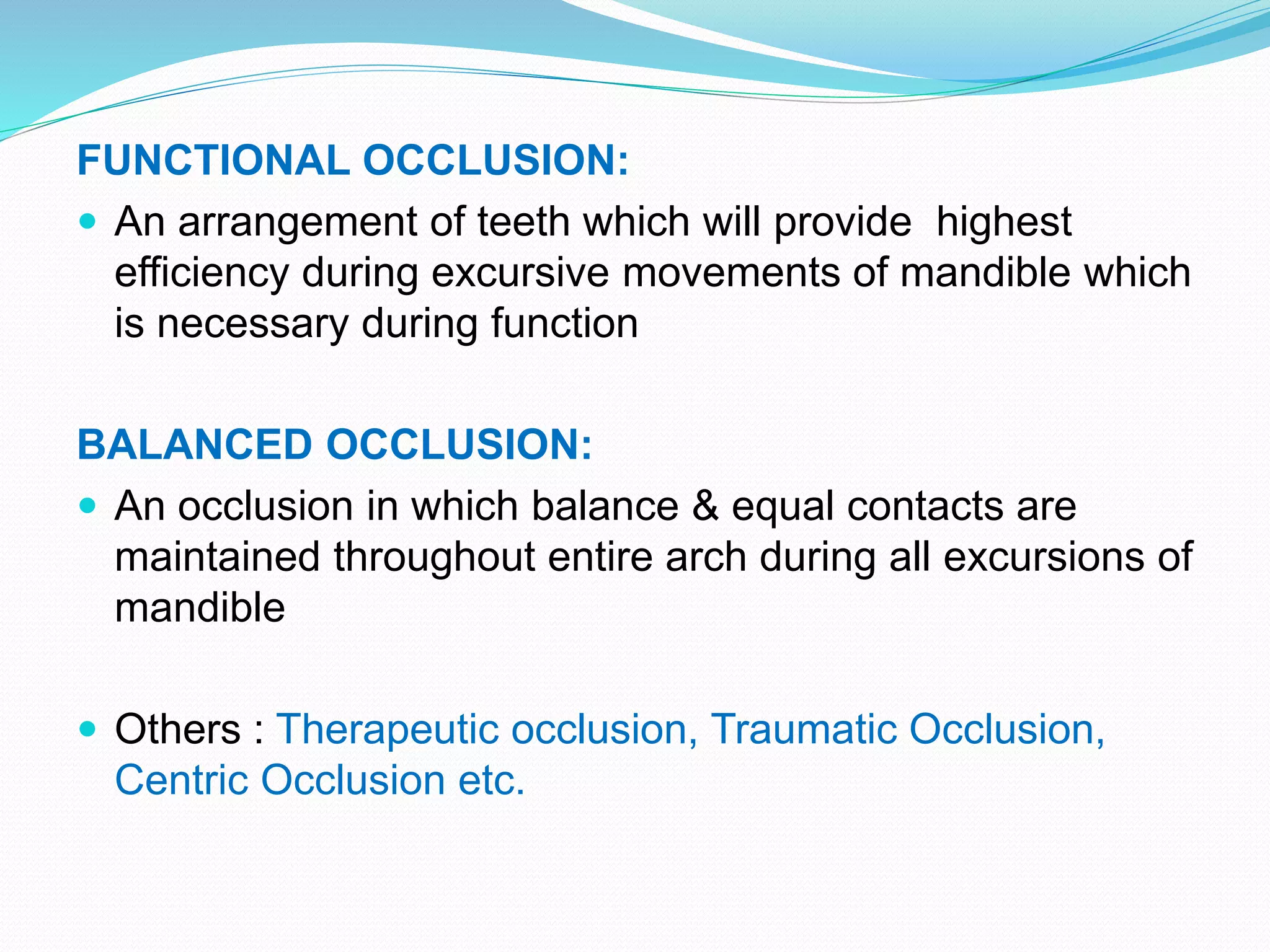 Development of Occlusion | PPTX