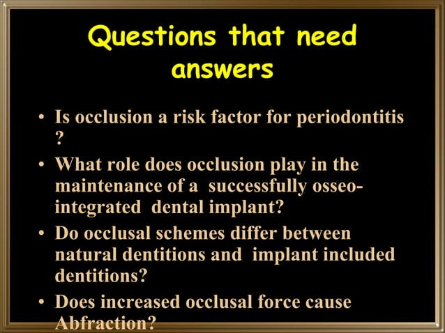 Occlusion in periodontal practice - Dr Harshavardhan Patwal | PPTX ...