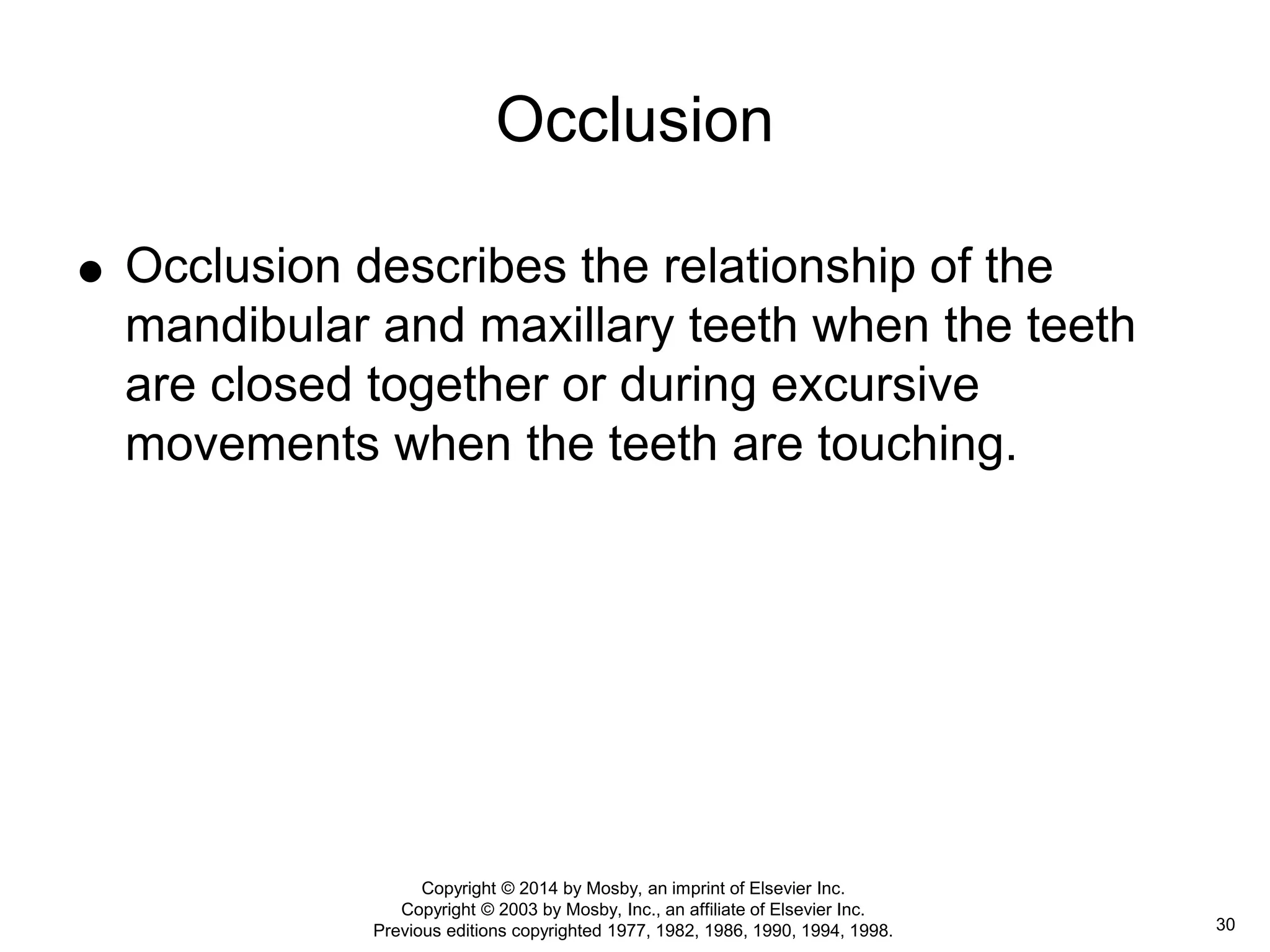 Basic Occlusion | PPTX