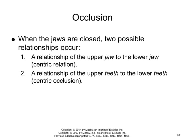 Basic Occlusion | PPT