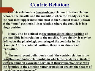 occlusion.pptx | Dental Health | Diseases and Conditions