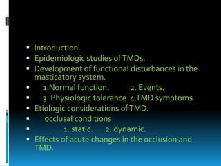 Occlusion and tmd | PPTX