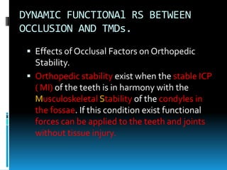 Occlusion and tmd | PPTX