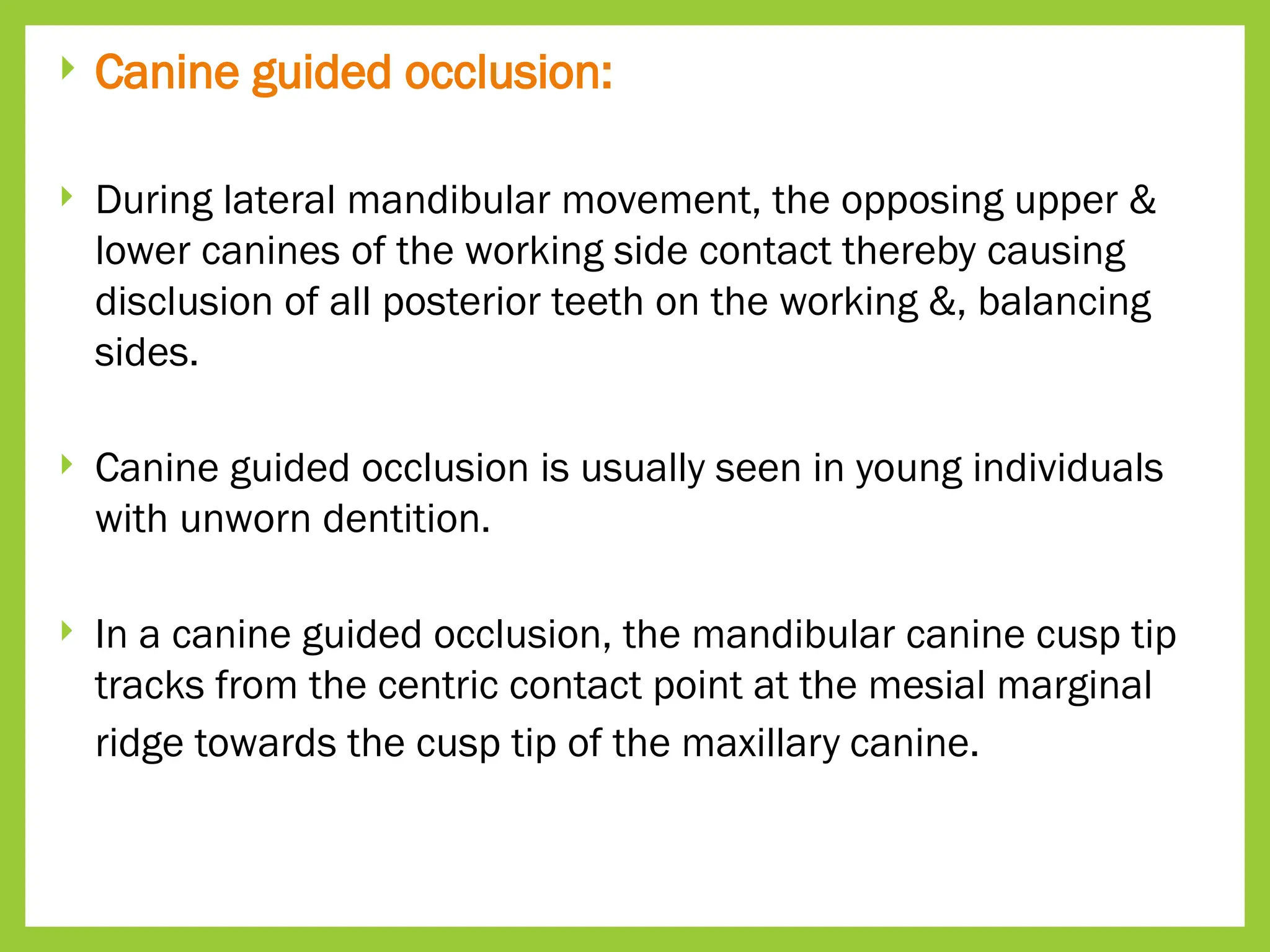 Occlusion – Basic concepts presentation | PPT