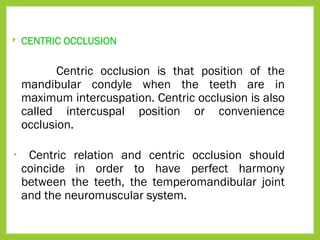 Occlusion – Basic concepts presentation | PPT