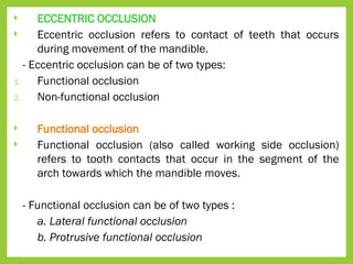 Occlusion – Basic concepts presentation | PPT