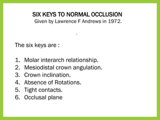 Occlusion – Basic concepts presentation | PPT