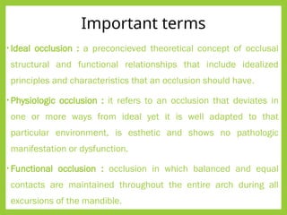 Occlusion – Basic concepts presentation | PPT