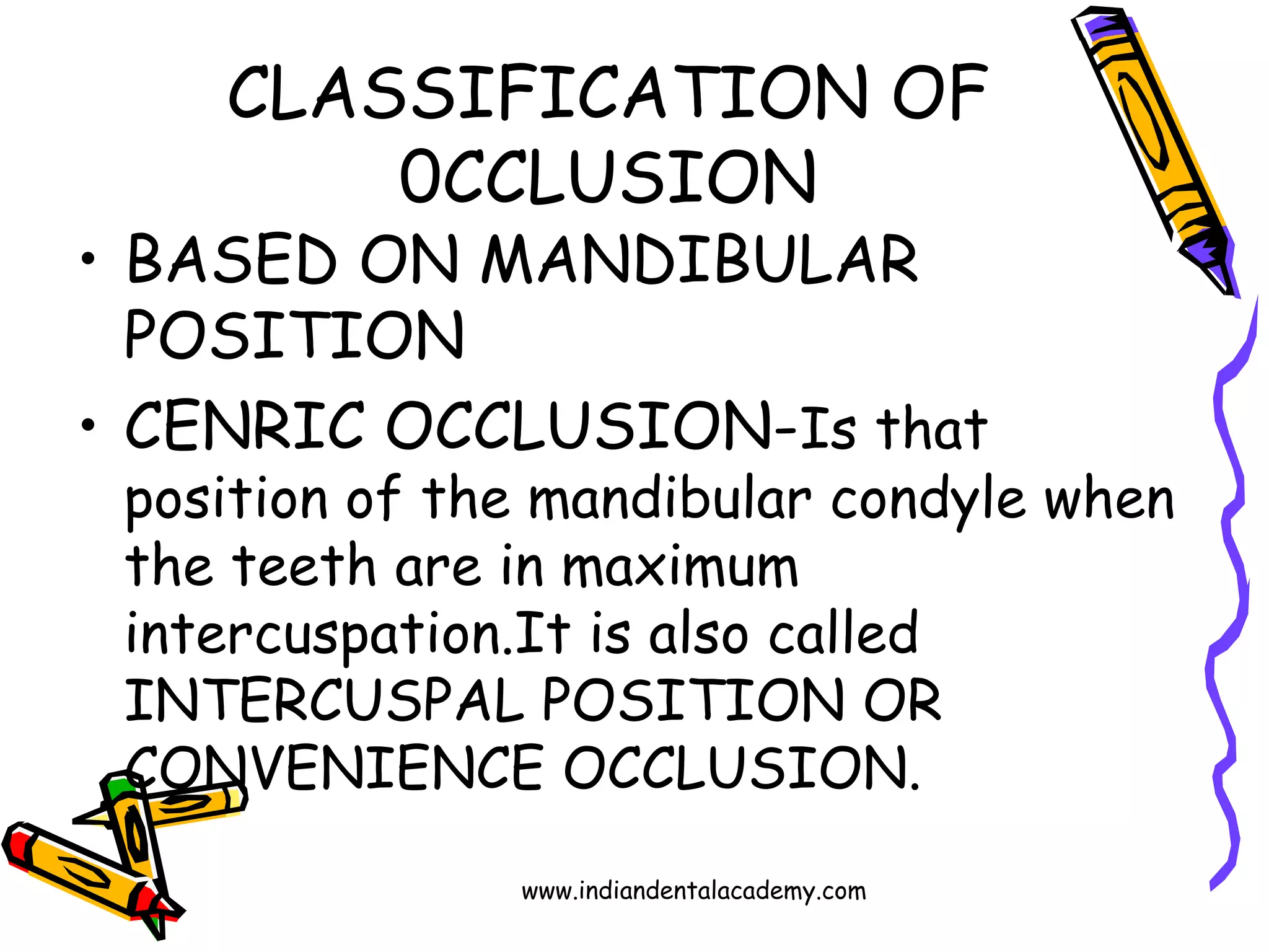Occlusion basics | PPT