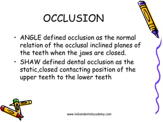 Occlusion basics | PPT