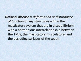 Occlusion diseases | PPTX