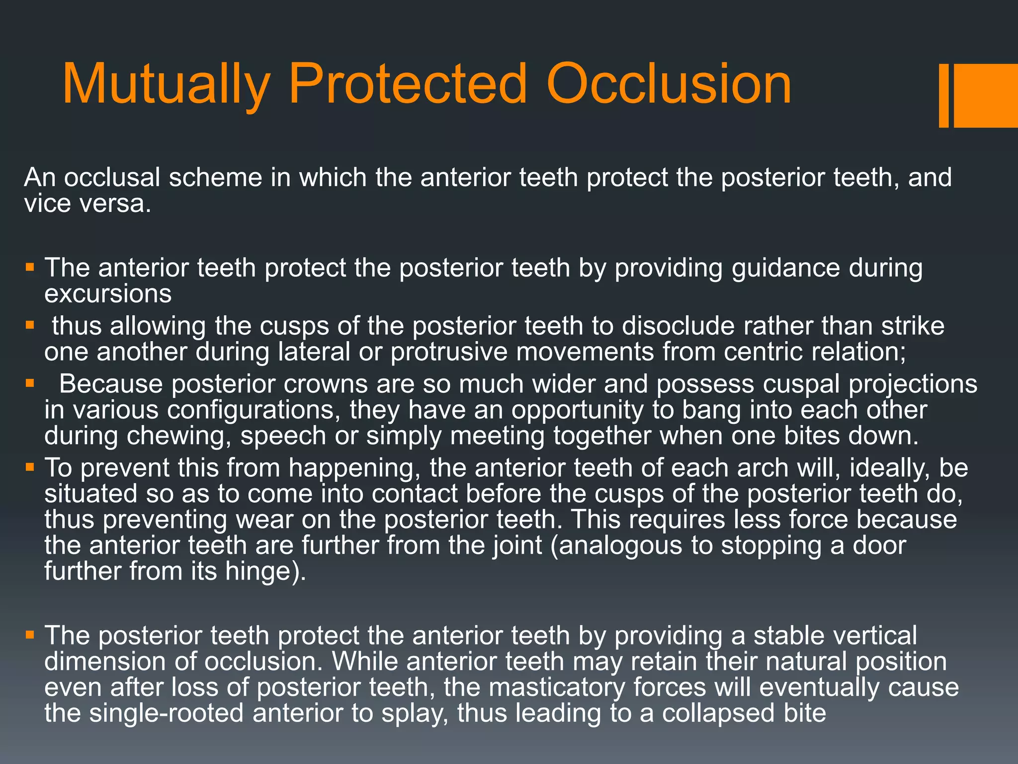 Occlusion for prosthodontics | PPTX