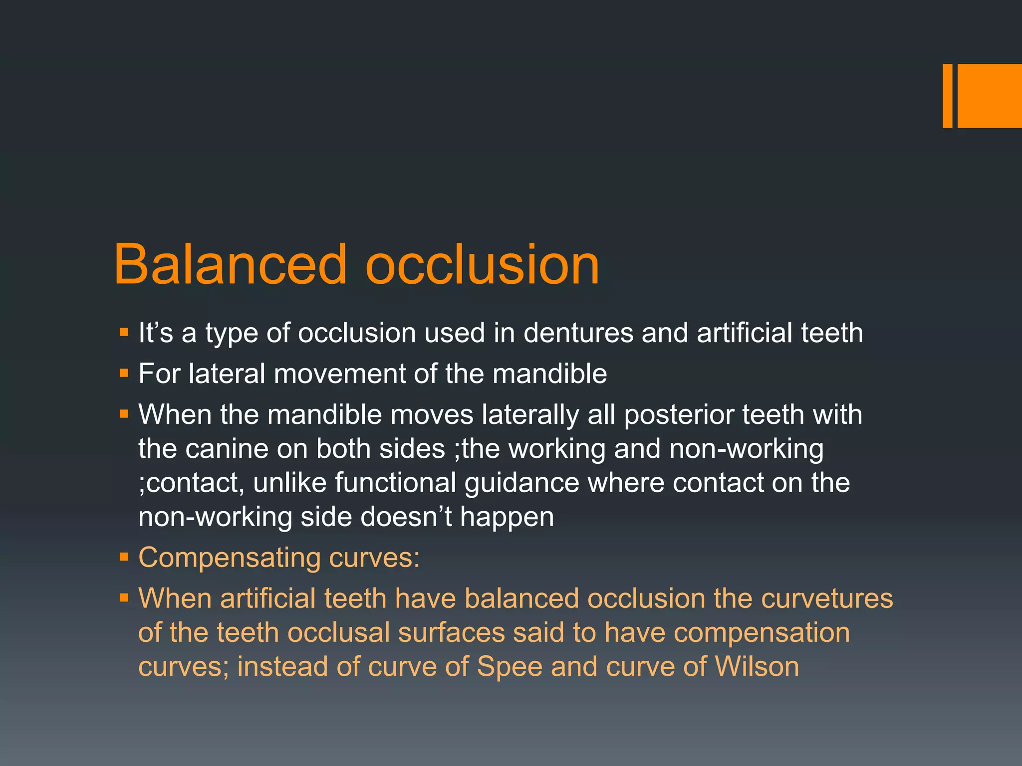 Occlusion for prosthodontics | PPTX