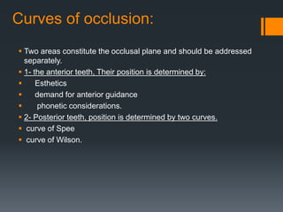 Occlusion for prosthodontics | PPTX