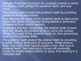 Occlusion in fixed prosthodontics | PPTX | Death, Injury, or Military ...