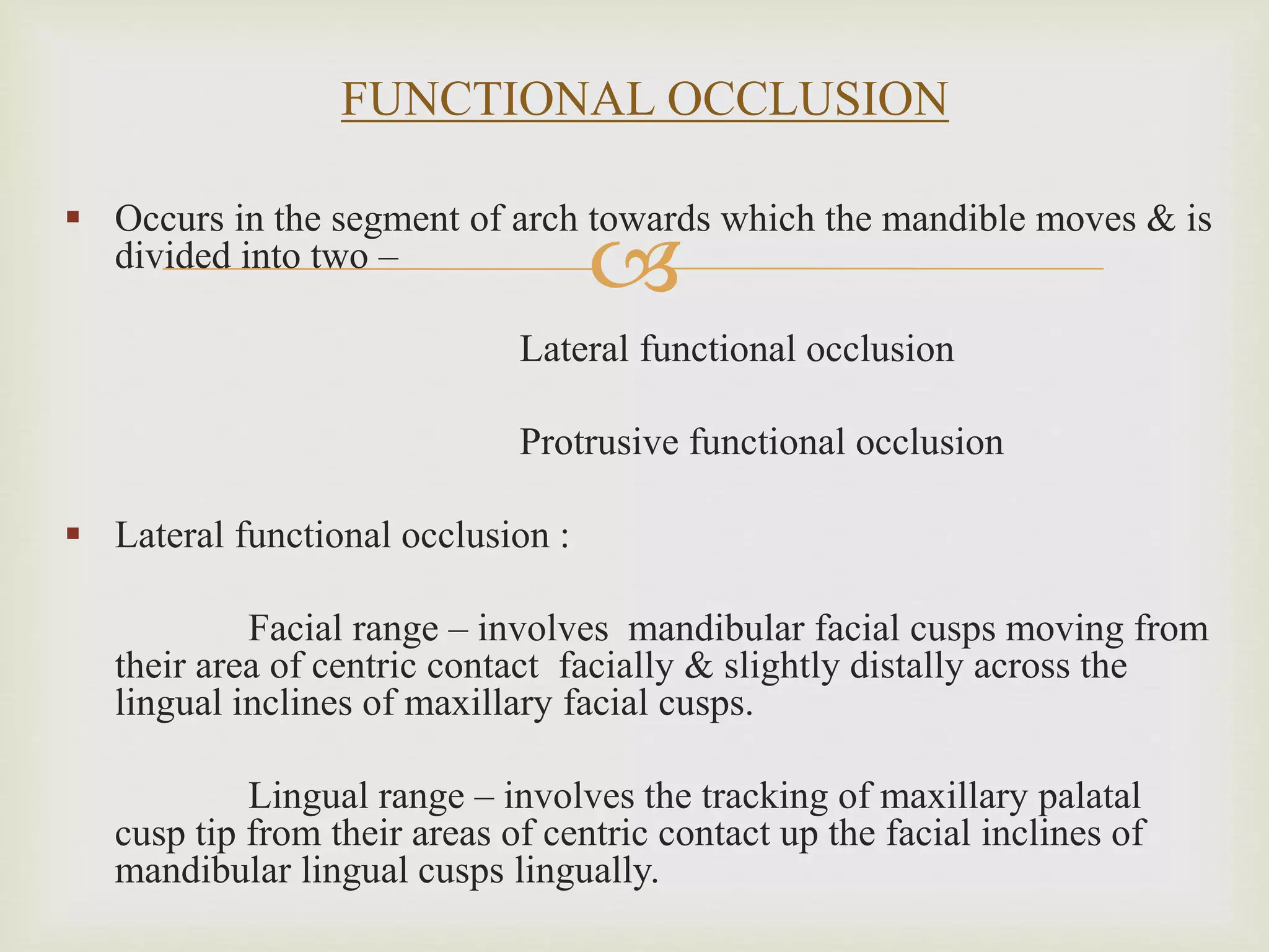 Occlusion in conservative dentistry | PPTX