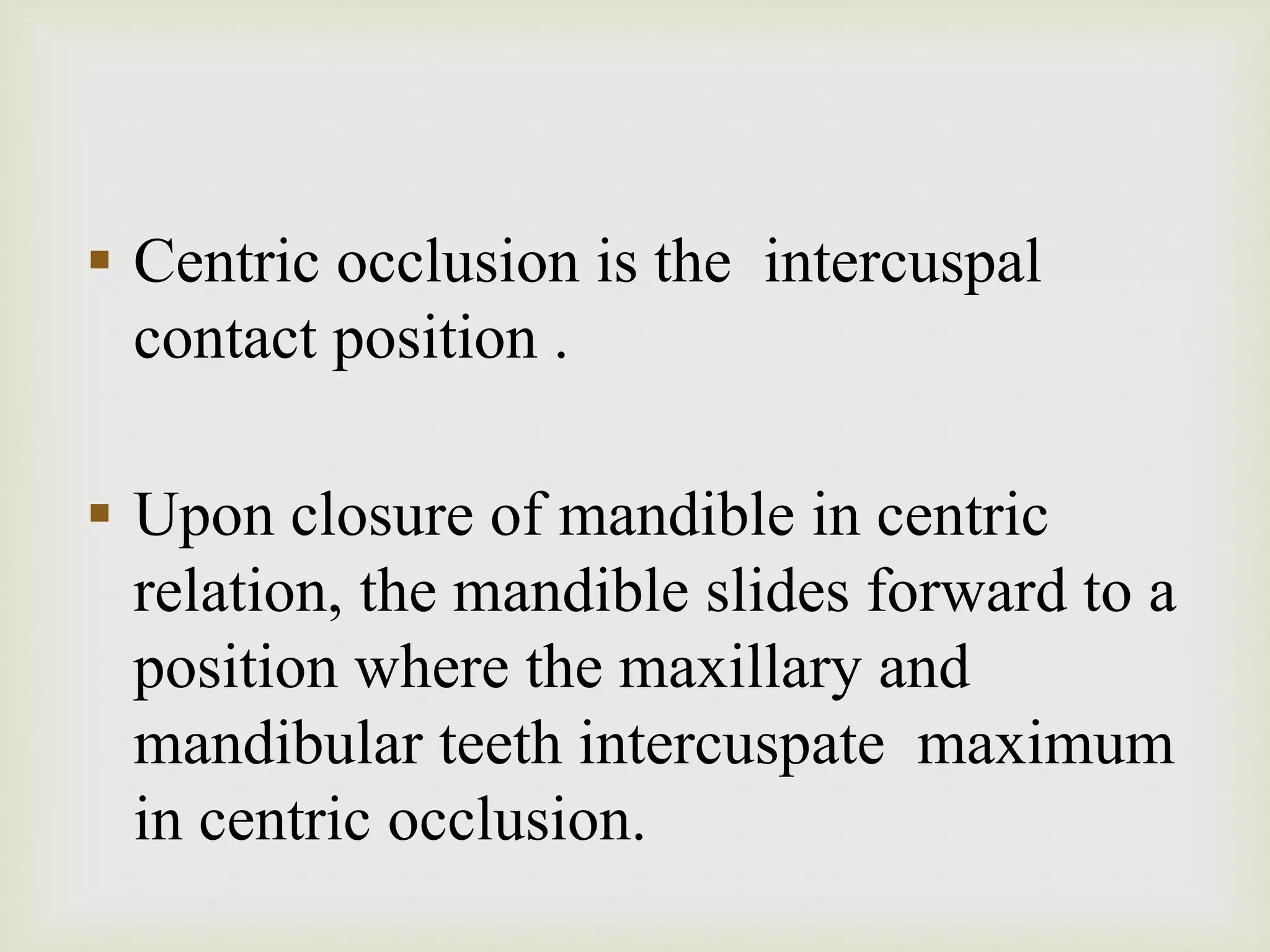 Occlusion in conservative dentistry | PPTX