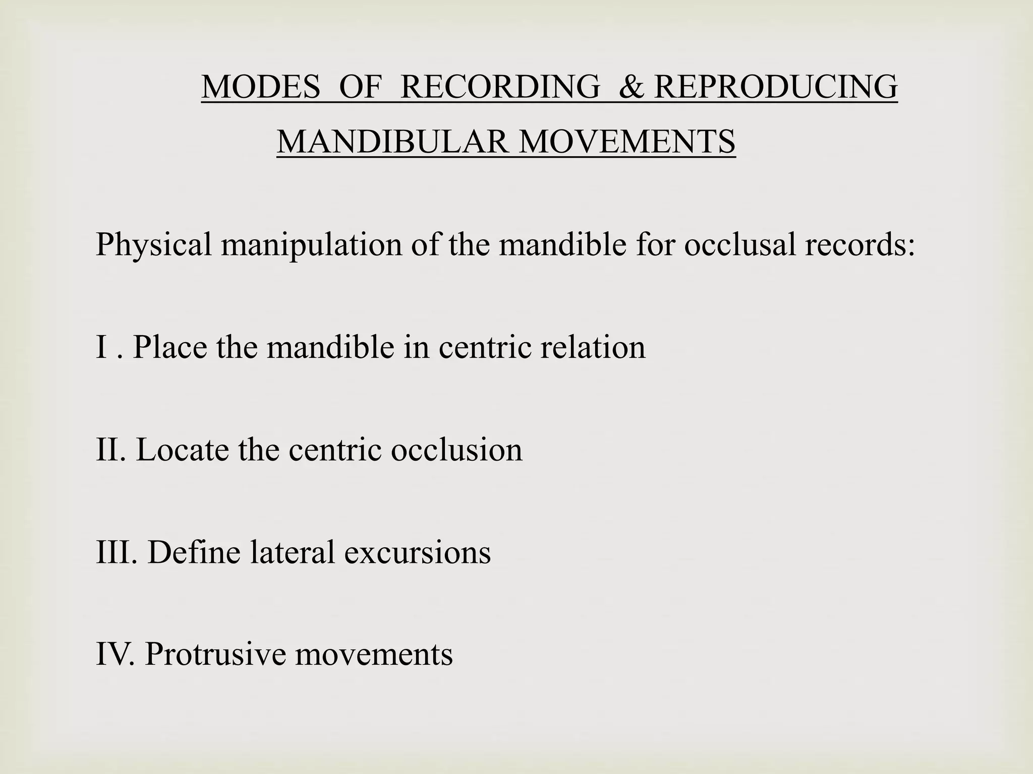 Occlusion in conservative dentistry | PPTX