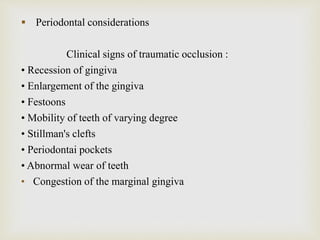 Occlusion in conservative dentistry | PPTX