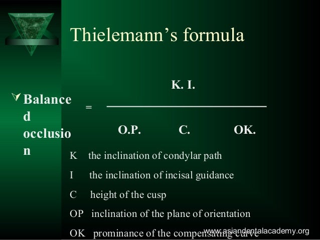 Occlusion in complete denture