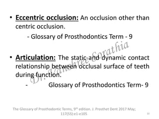 Occlusion in Complete Denture | PPTX