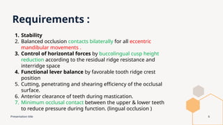 OCCLUSION IN COMPLETE DENTURE PROSTHO.pptx