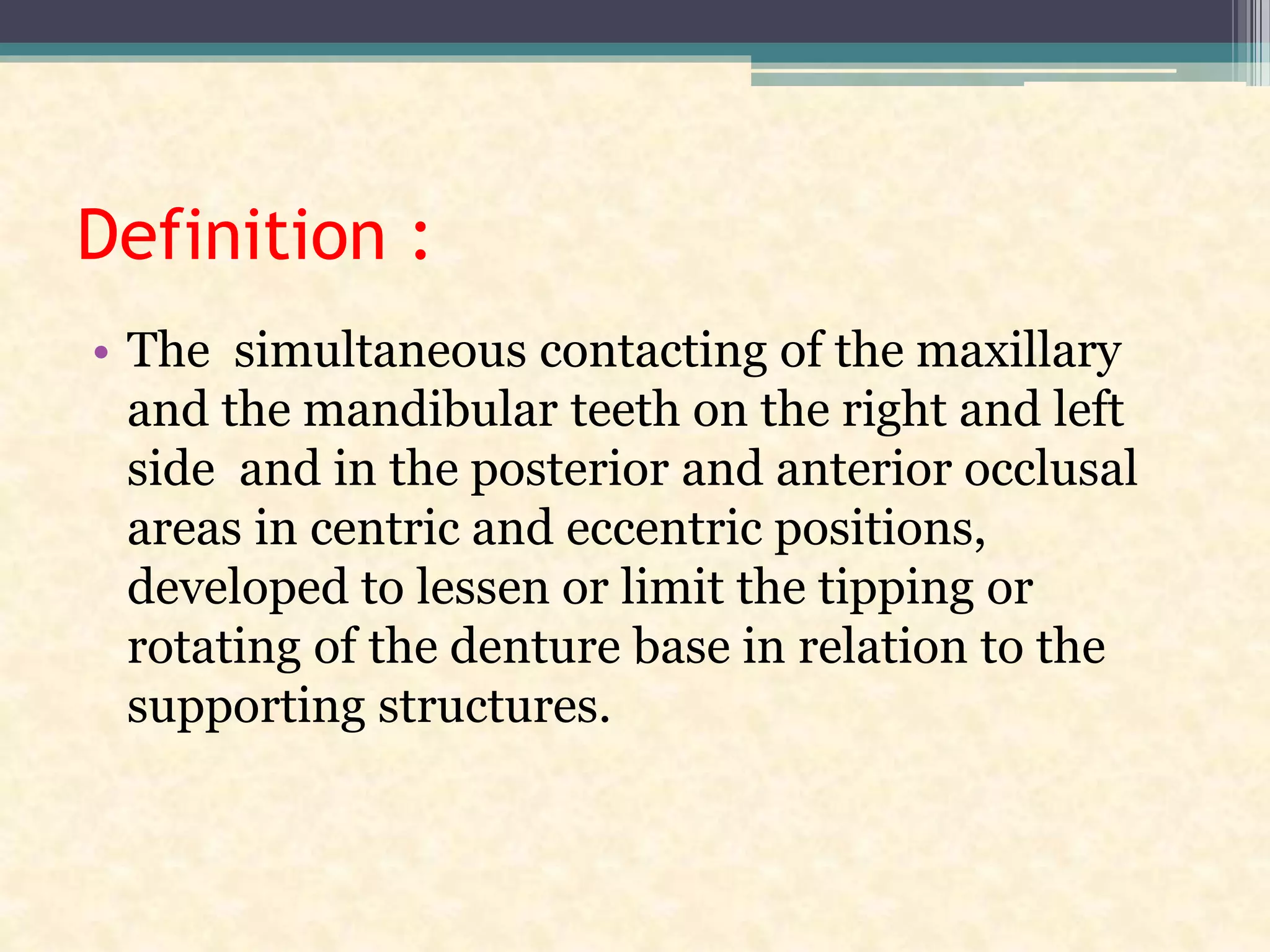 Occlusion in dentistry | PPTX