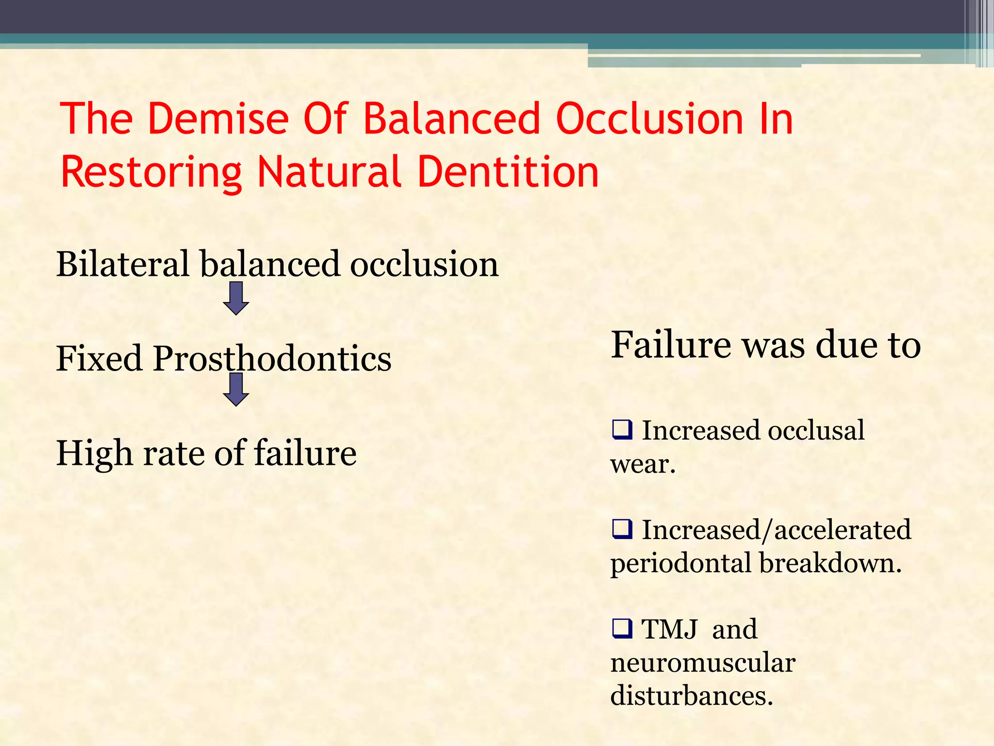 Occlusion in dentistry | PPTX