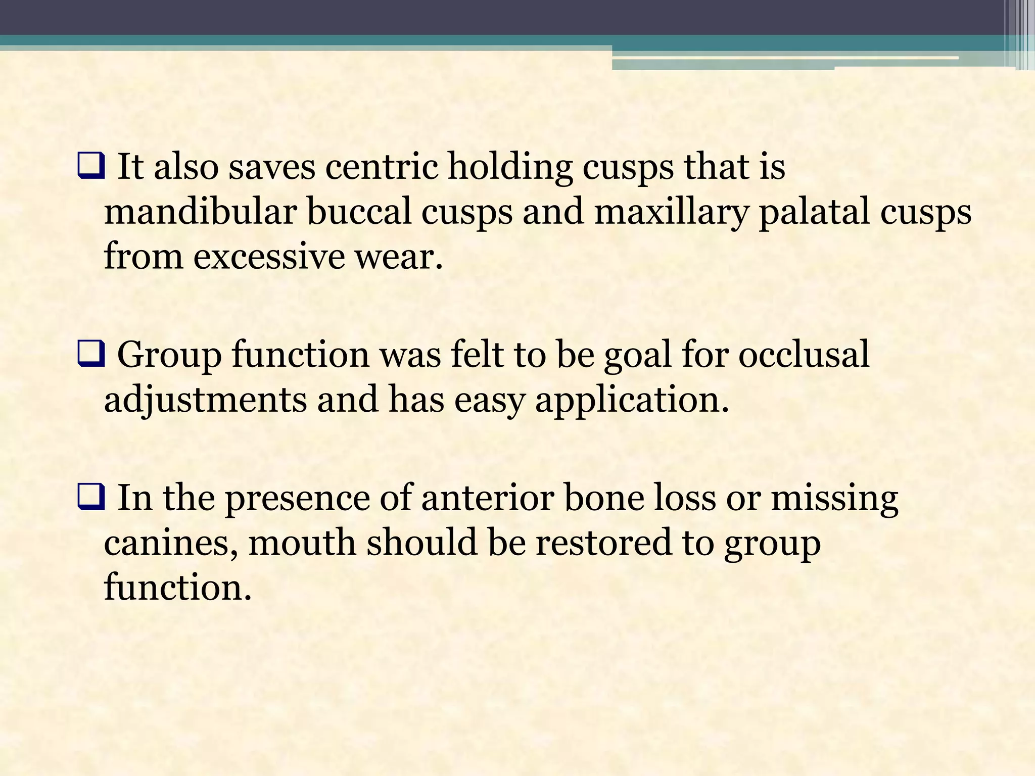 Occlusion in dentistry | PPTX