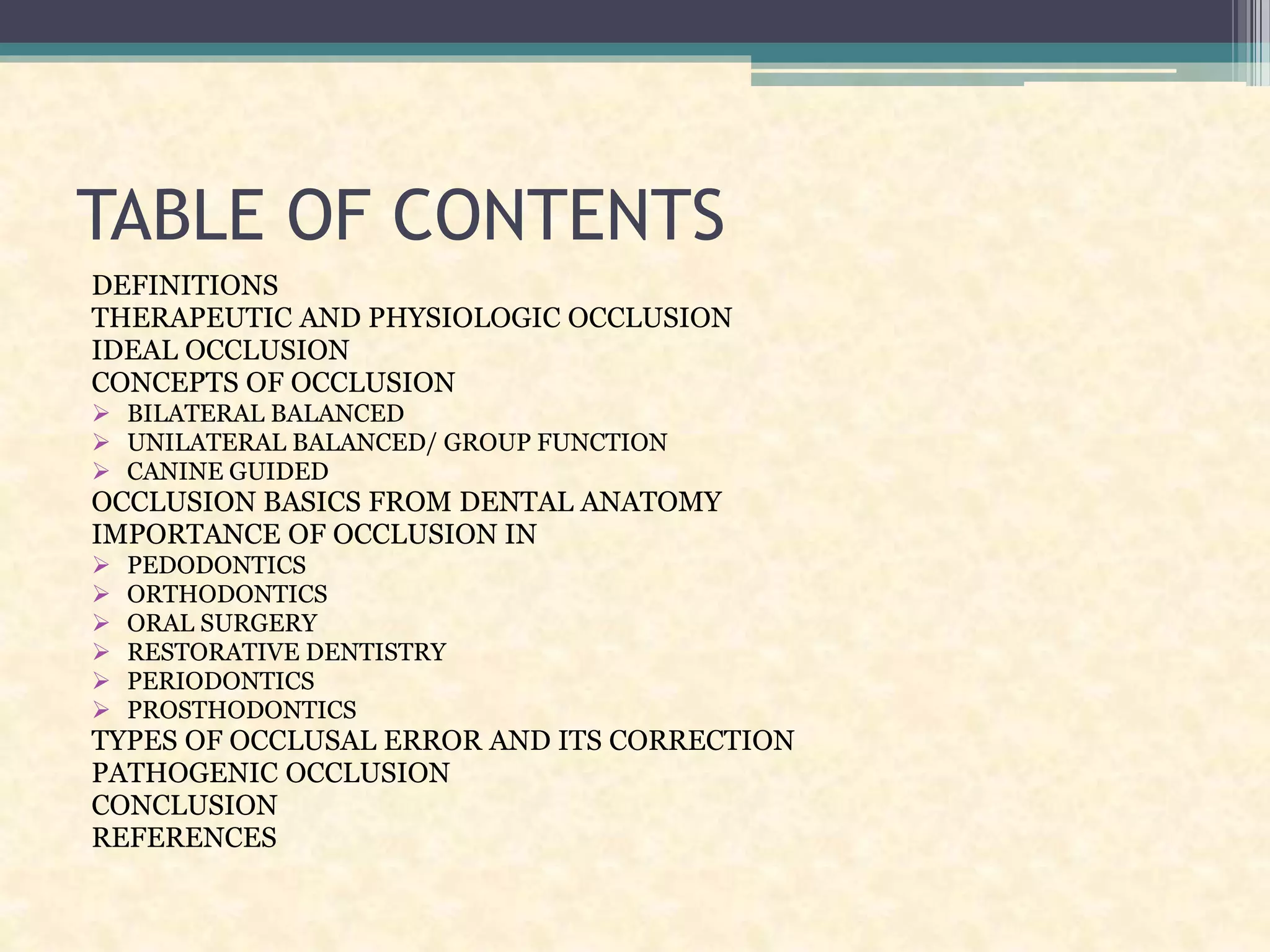 Occlusion in dentistry | PPTX | Dental Health | Diseases and Conditions
