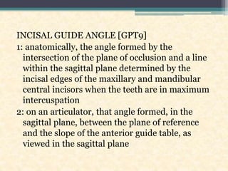 Occlusion in dentistry | PPTX