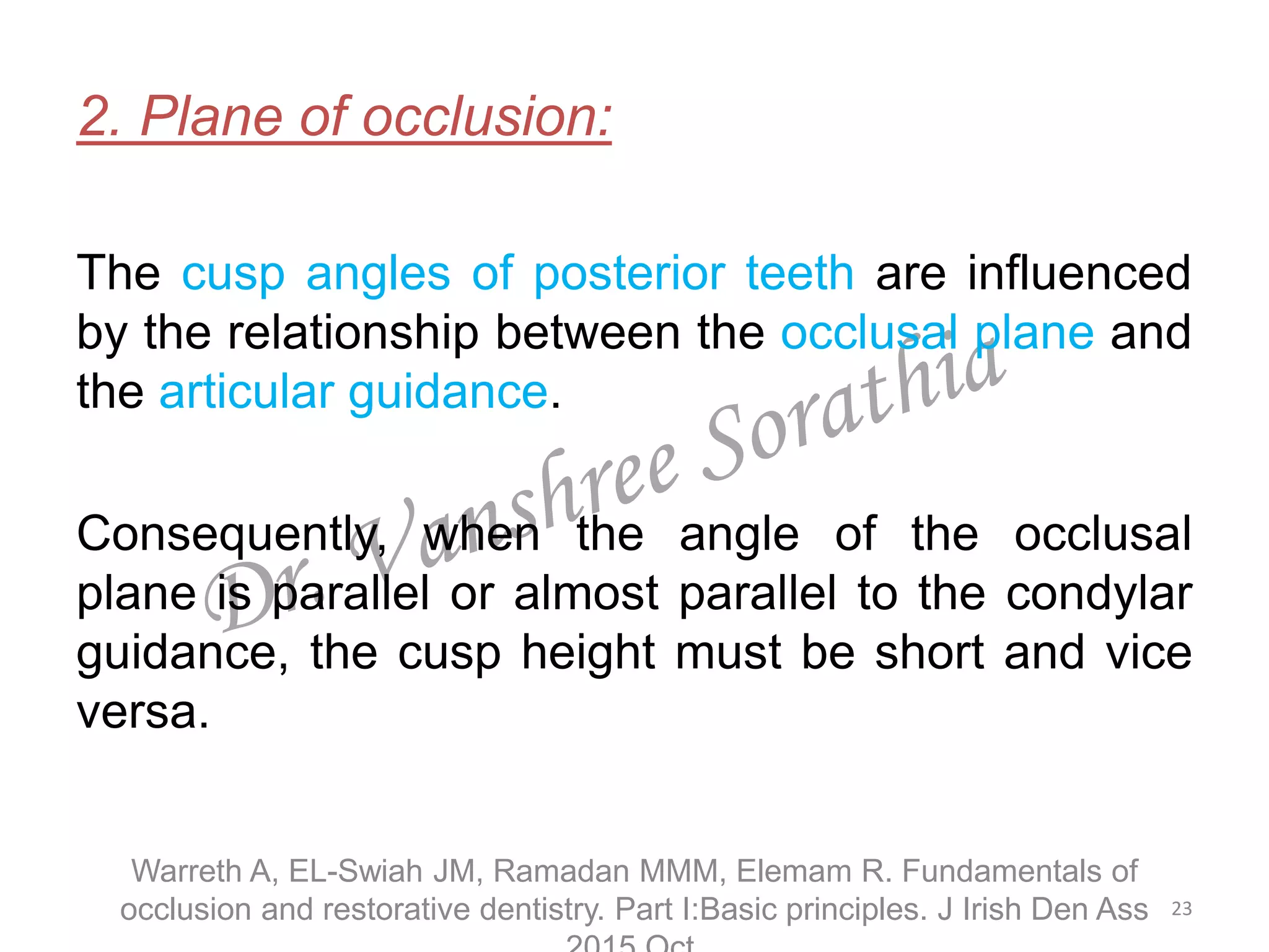 Occlusion in Fixed Dental Prosthesis | PPTX