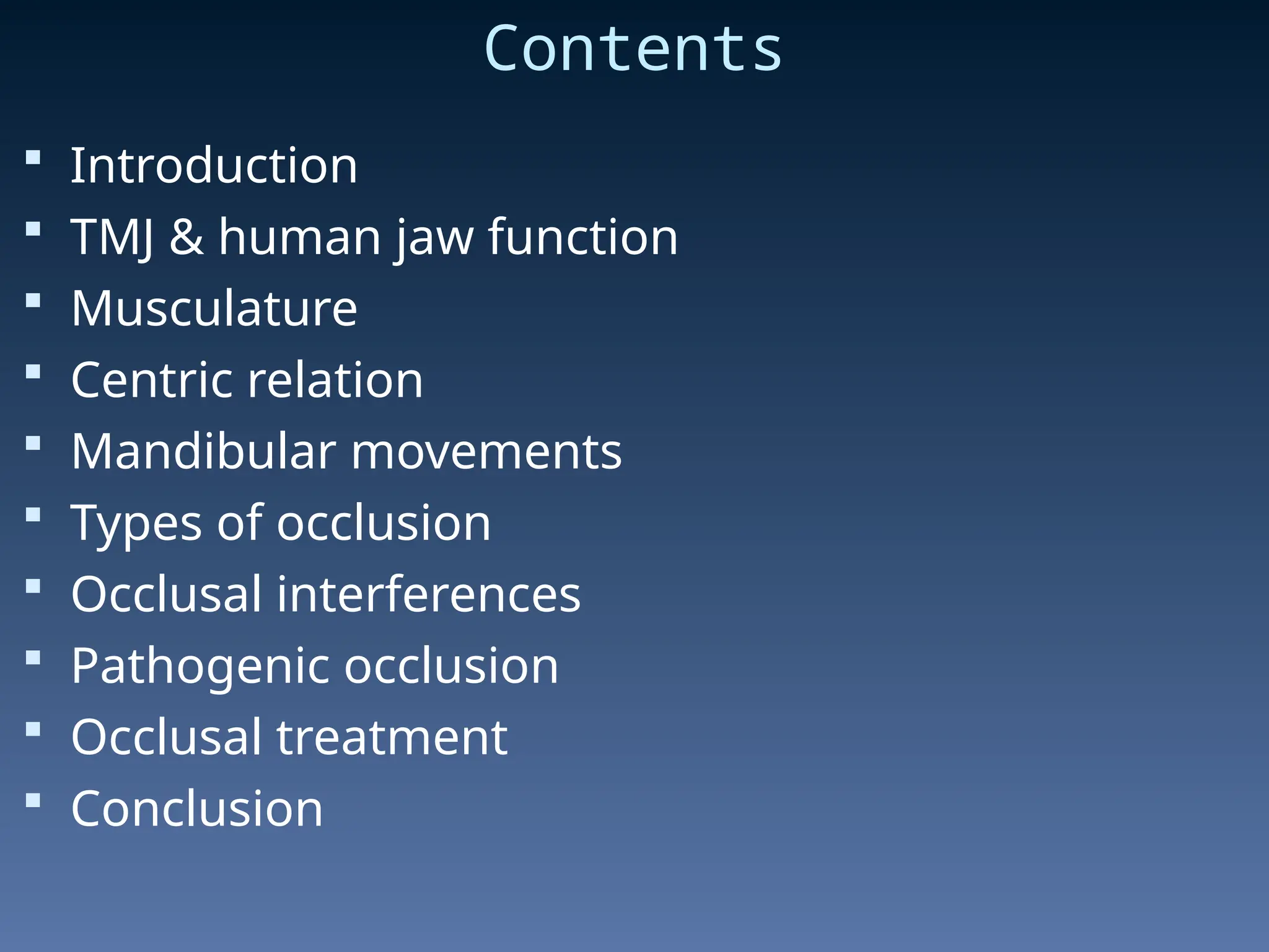 occlusion in fixed partial denture in dentistry | PPT