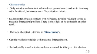 OCCLUSION IN FPD prosthodontics seminar final year | PPTX