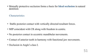OCCLUSION IN FPD prosthodontics seminar final year | PPTX
