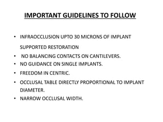 occlusion in implant n FAILURES.ppt