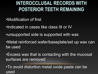 Occlusion in removable partial Denture | PPT