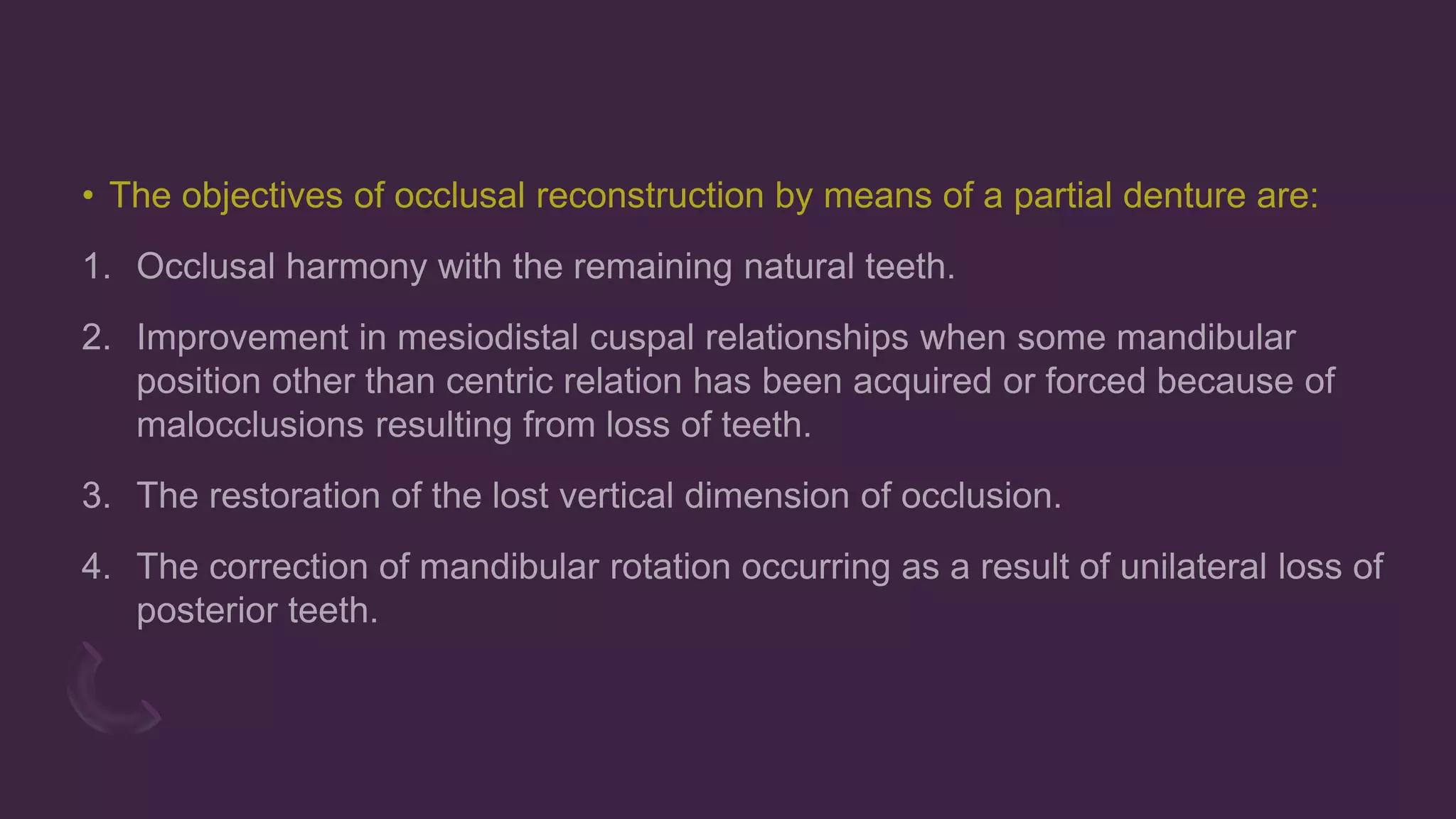 Occlusal Relationship in Removable partial denture | PPTX