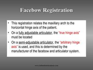 Occlusion n articulatirs/prosthodontic courses | PPT