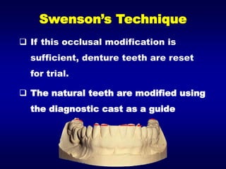 Occlusion of single denture (Management of Maxillary and Mandibular ...