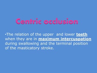 ]Dental Occlusion part 1 | PPTX
