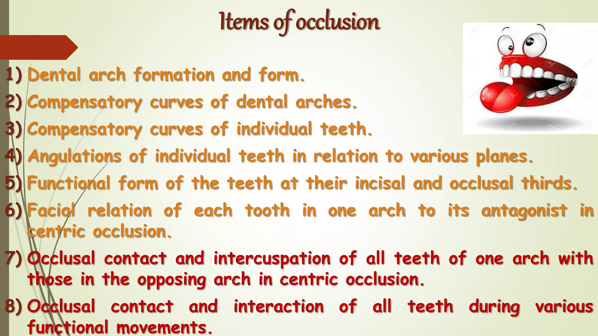 Occlusion part 2 final | PPTX | Dental Health | Diseases and Conditions