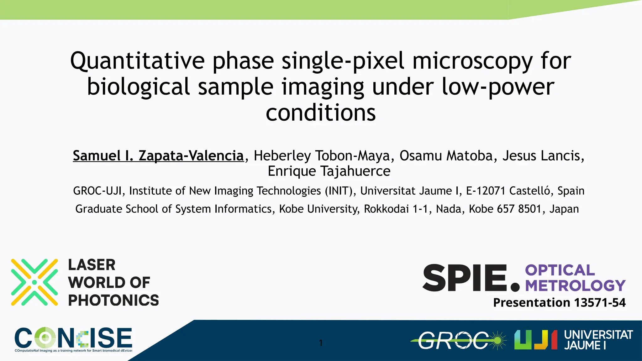 Transport of intensity Equation Single pixel | PPTX