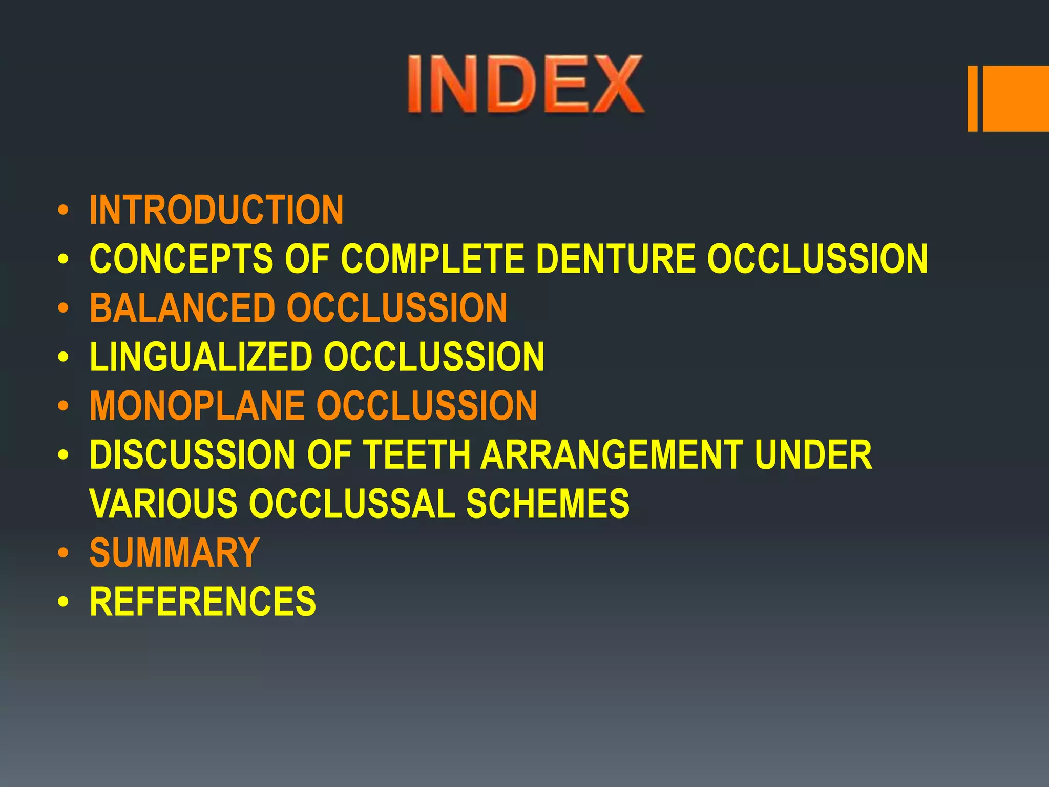 OCCLUSION IN COMPLETE DENTURES | PPTX