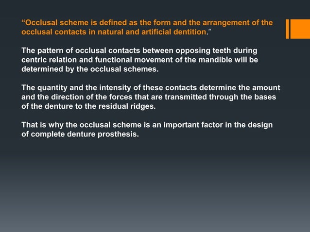 OCCLUSION IN COMPLETE DENTURES | PPTX | Dental Health | Diseases and ...