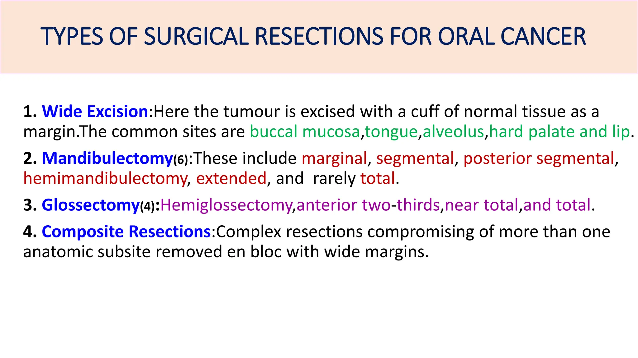 ORAL CAVITY CANCER RESECTIONS:MANDIBULECTOMY & GLOSSECTOMY | PDF