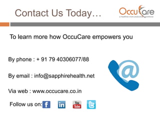 10 Reasons to go with OccuCare | PPT | Free Download