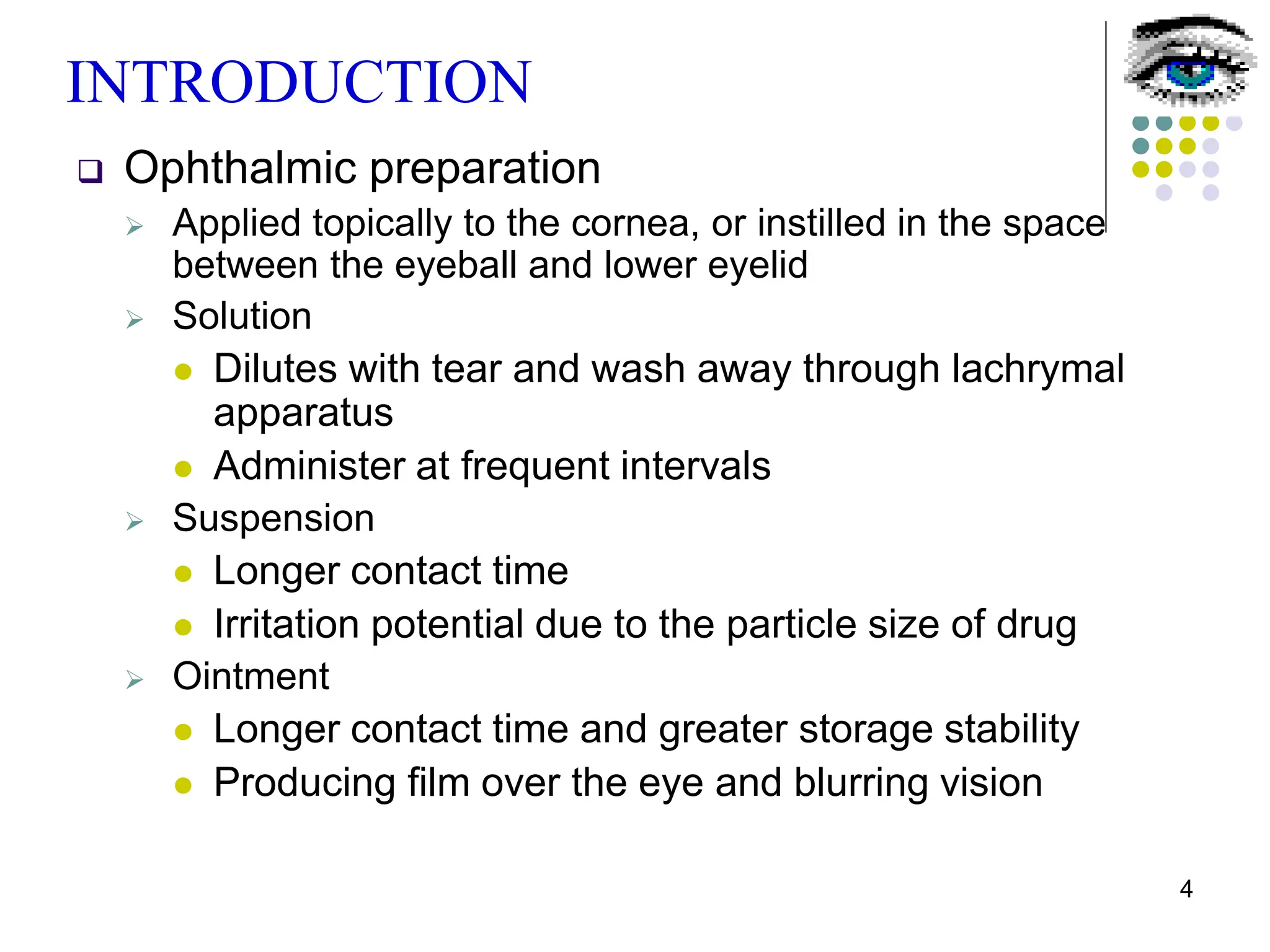 OCCULARDRUGDELIVERYSYSTEM Introduction Potential benefits ...