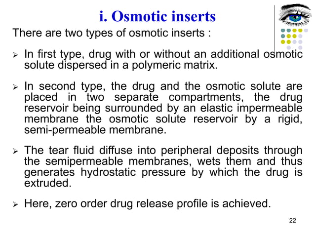 OCCULARDRUGDELIVERYSYSTEM Introduction Potential benefits ...